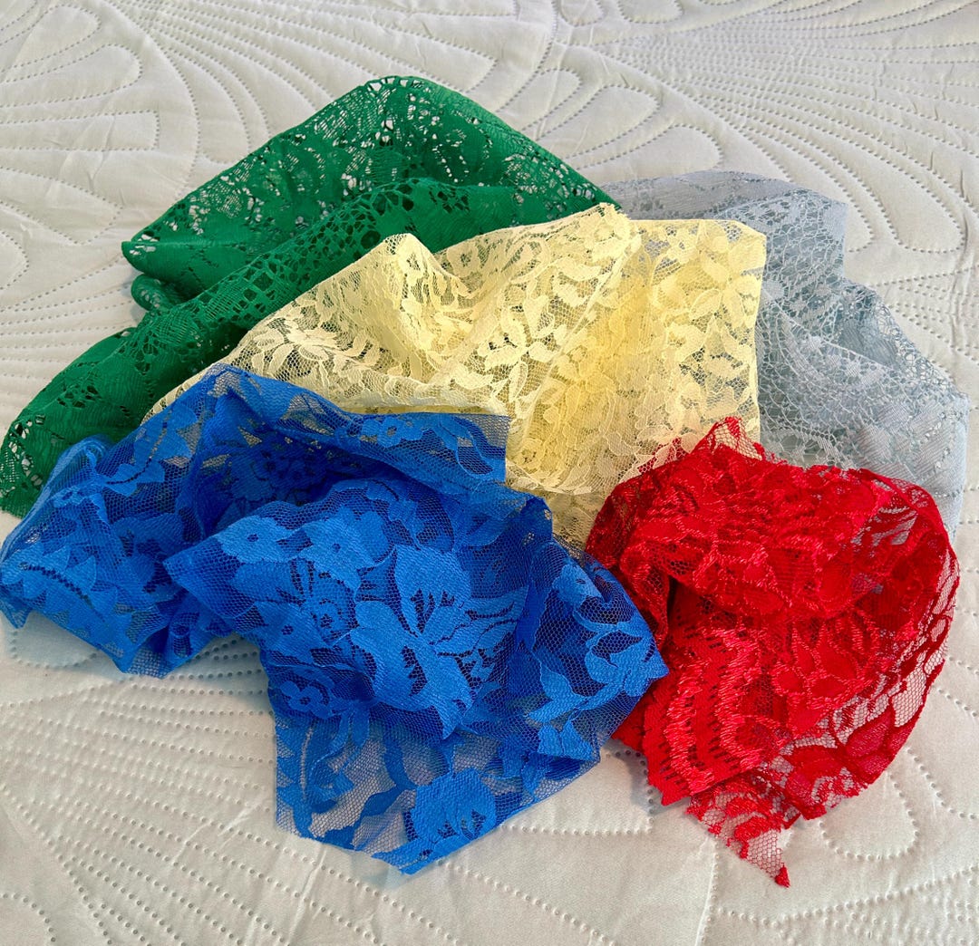 Scrap Lace Fabric, Large Remnants, Lace Pieces, Junk Journal Supply ...