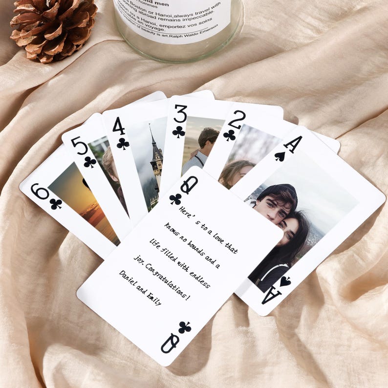 Custom Playing Cards From Photo, Wedding Souvenir Playing Cards ...