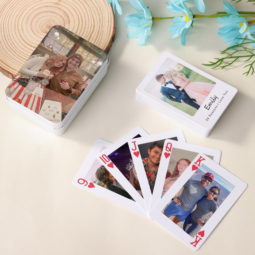 Custom Deck of Cards for 54 Photos, Personalized Poker Card Deck ...