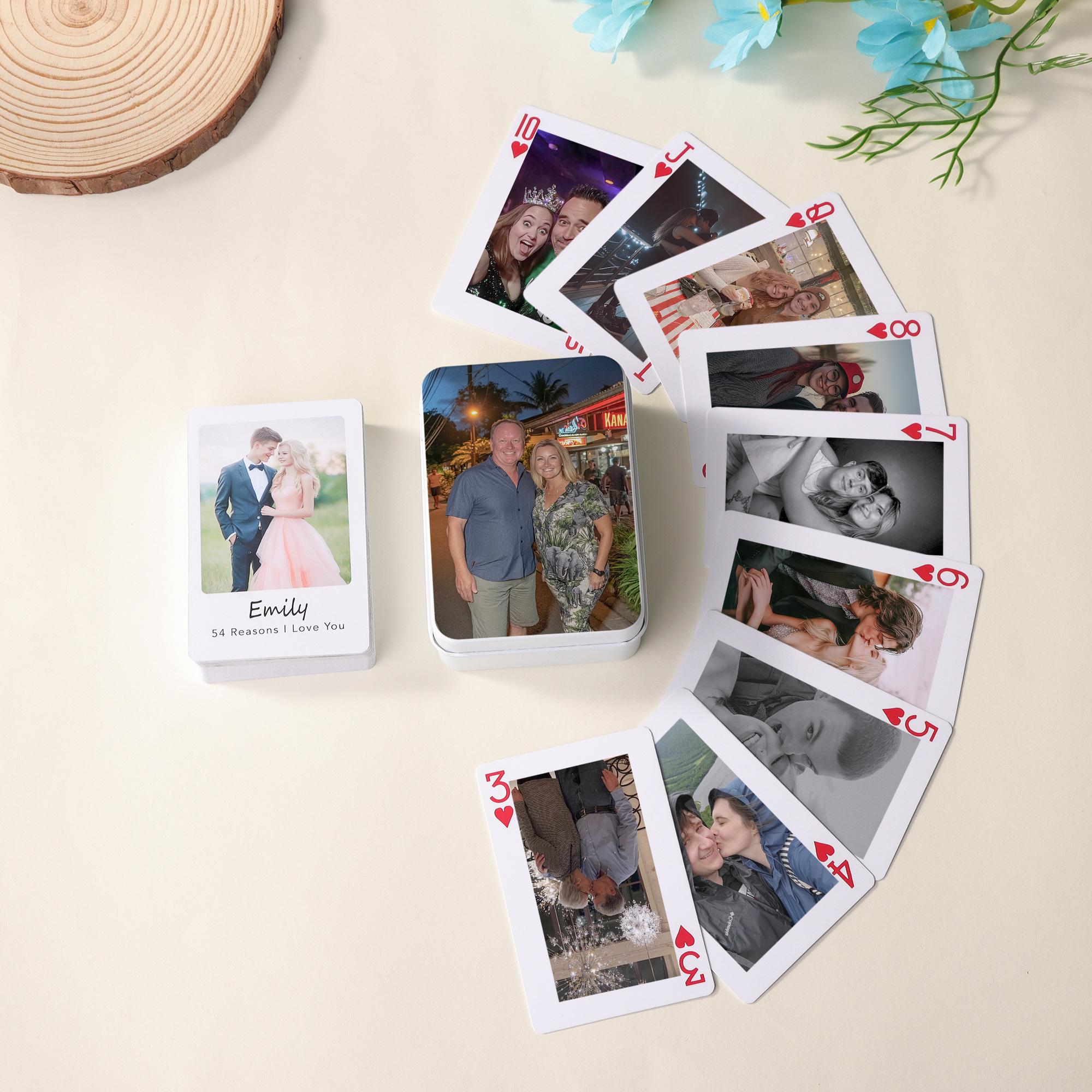 Custom Deck of Cards for 54 Photos, Personalized Poker Card Deck ...