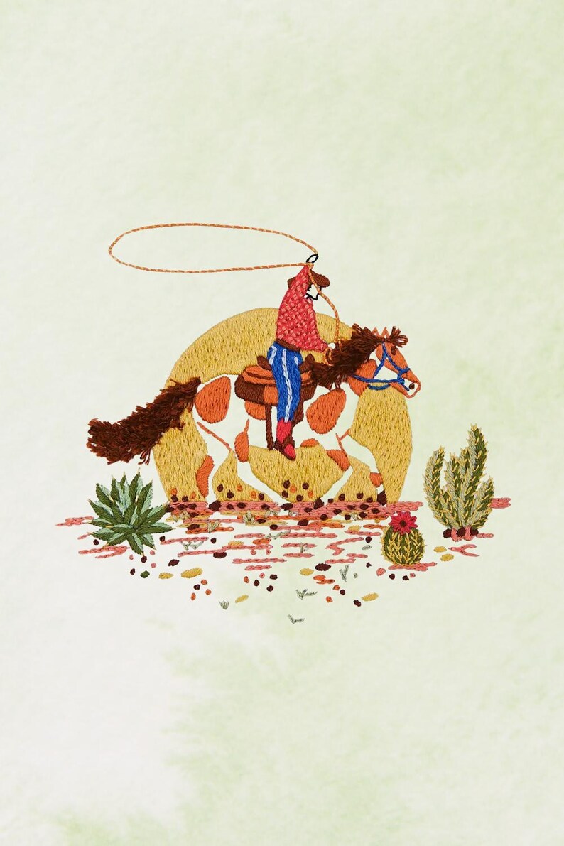 Embroidery Scheme Wild West Advanced Embroidery Pattern Stand Out Among ...