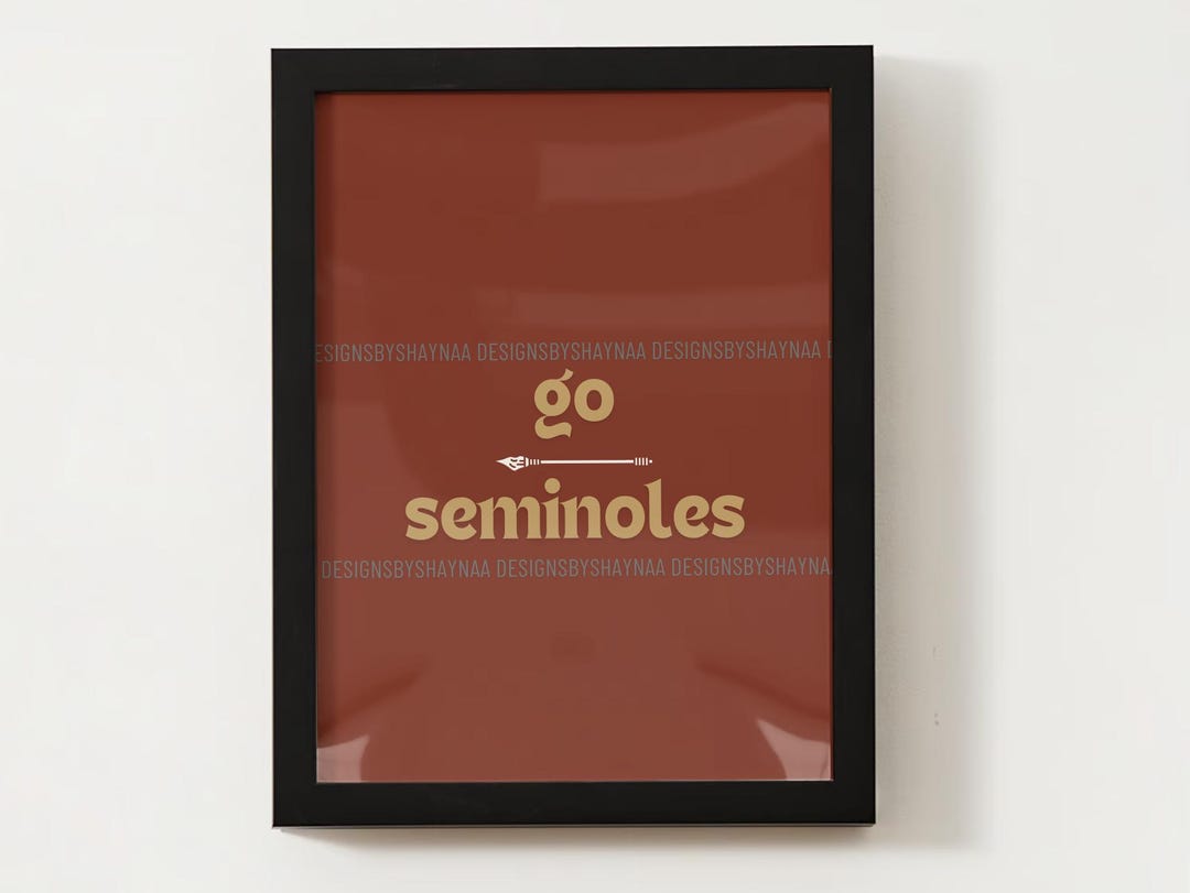 FSU Print, Seminoles, Trendy Wall Art, College Apartment Decor, College ...