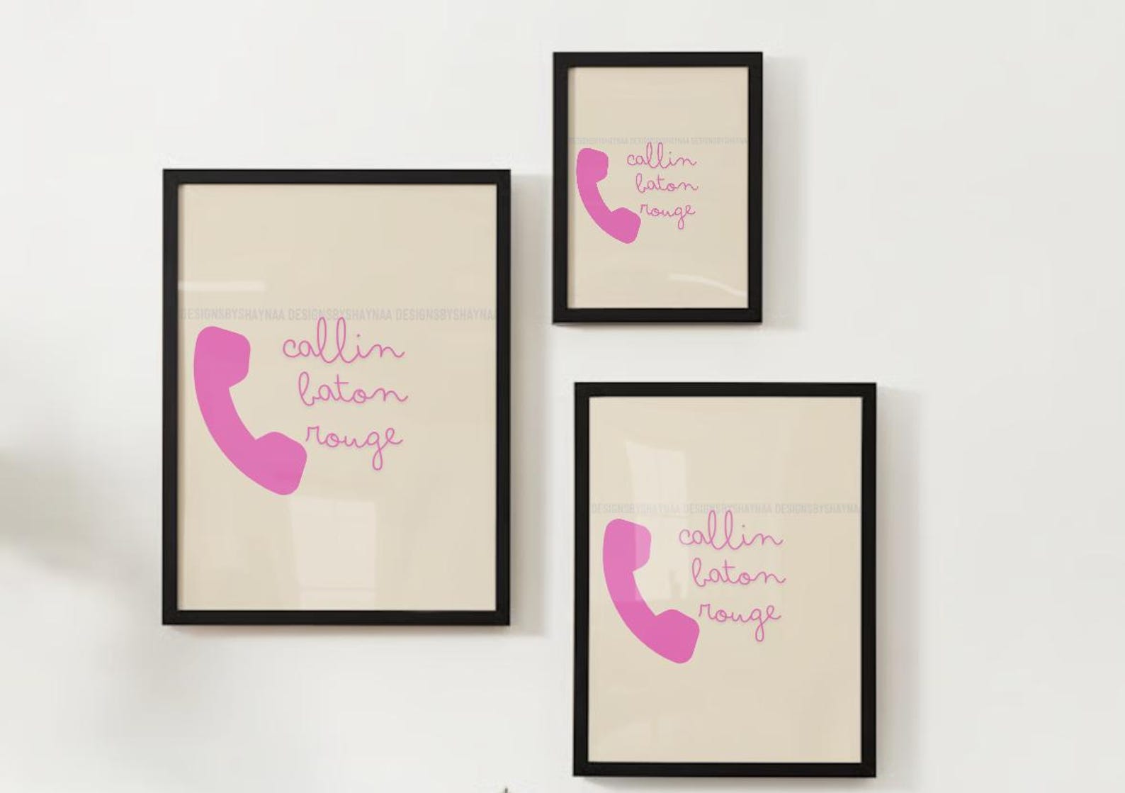 LSU Print, Pink, Girly Wall Decor, Trendy Wall Print, College Apartment ...