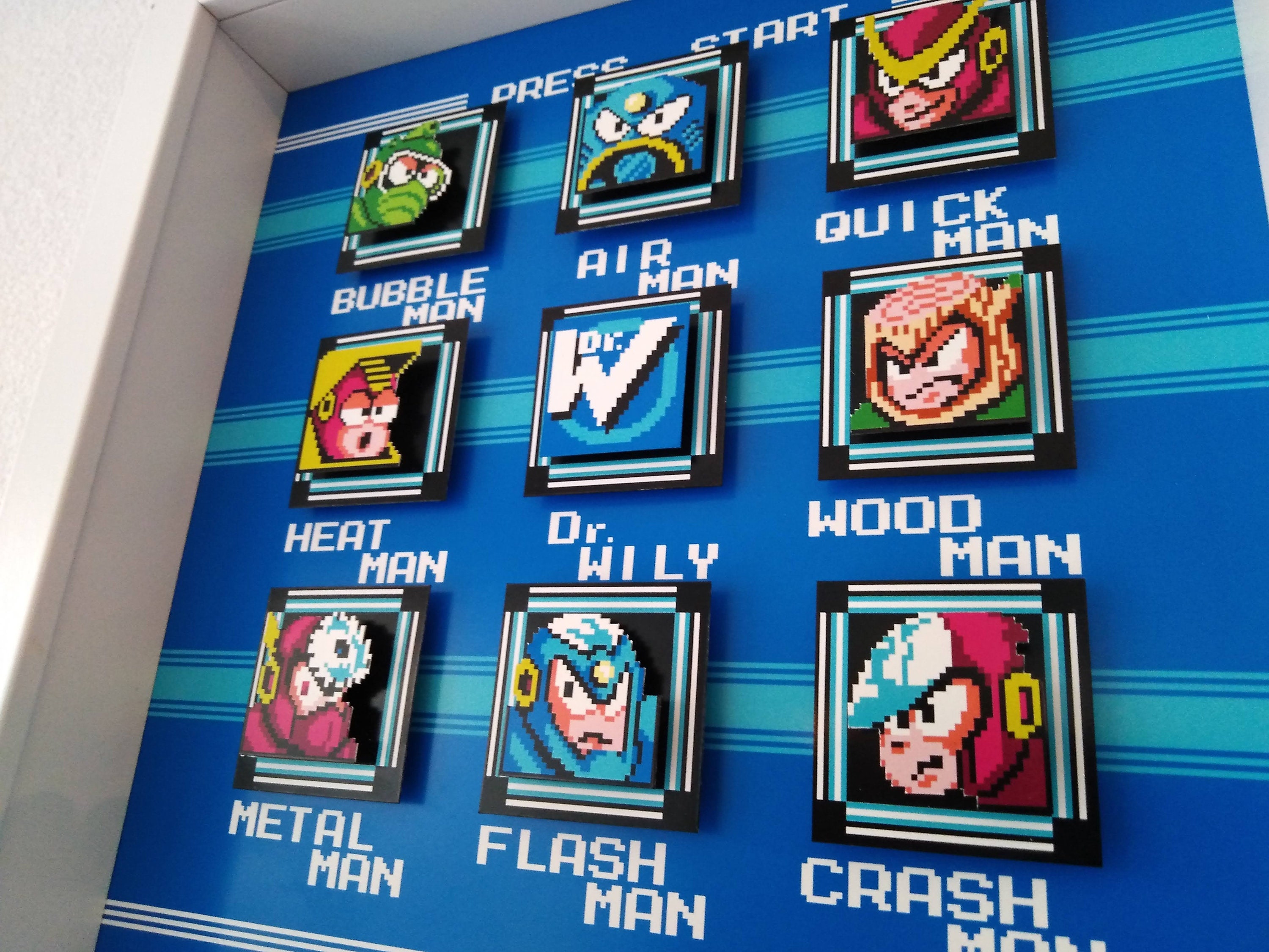Megaman 2 NES Shadow Box Diorama: Retro Gamer Wall Art, 8-bit Video ...