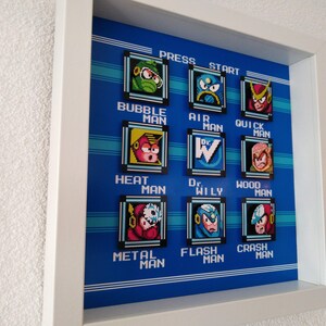 Megaman 2 NES Shadow Box Diorama: Retro Gamer Wall Art, 8-bit Video ...