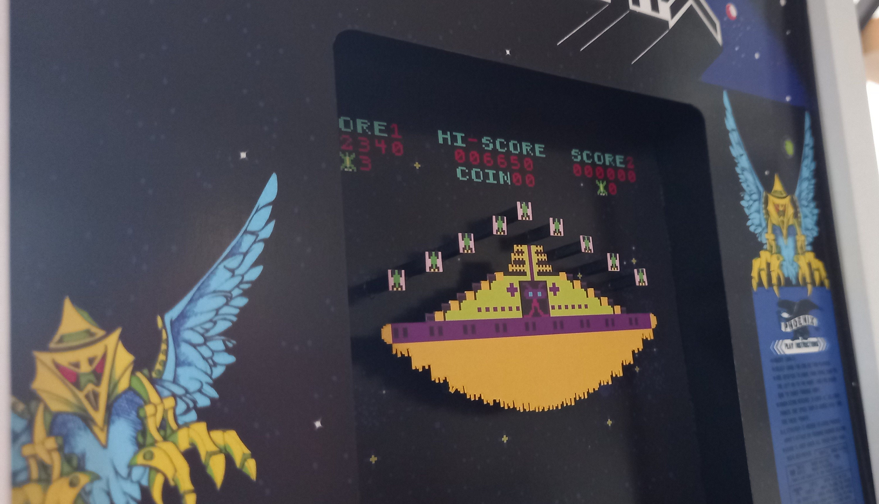 Centuri Phoenix Arcade Shadow Box Diorama - Handcrafted Retro Gaming ...
