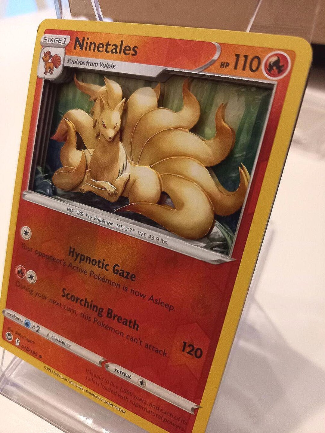 Ninetales (SIT 018) Silver Tempest - Pokemon 3D Shadowbox Card ...