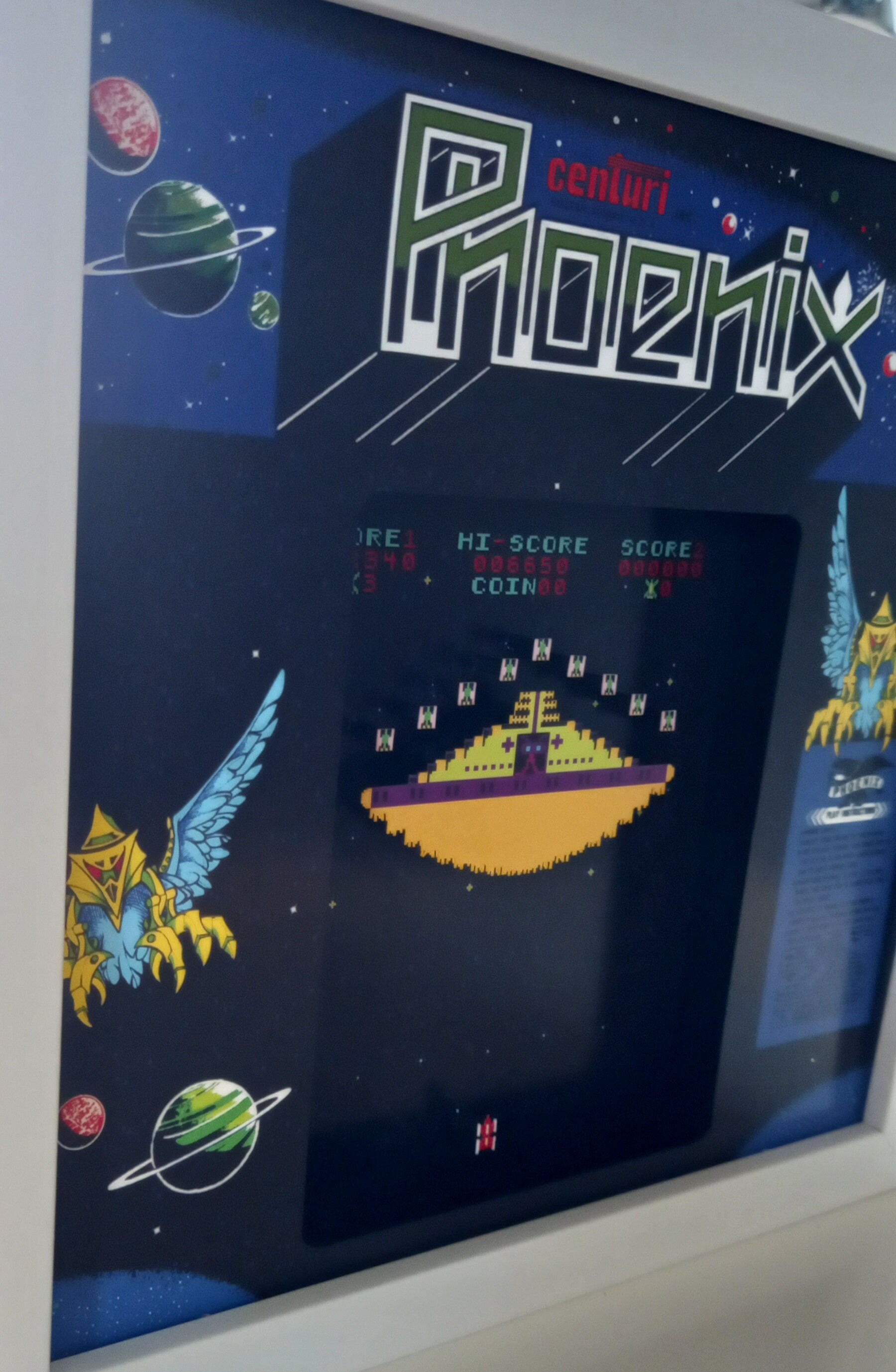 Centuri Phoenix Arcade Shadow Box Diorama - Handcrafted Retro Gaming ...