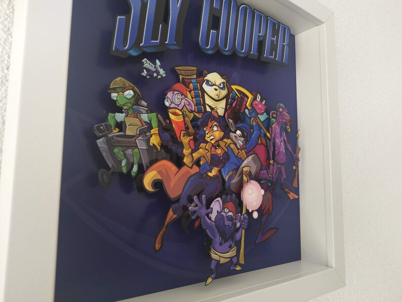 Sly Cooper PS2 Shadow Box Diorama - Unique Handcrafted Gaming Art ...