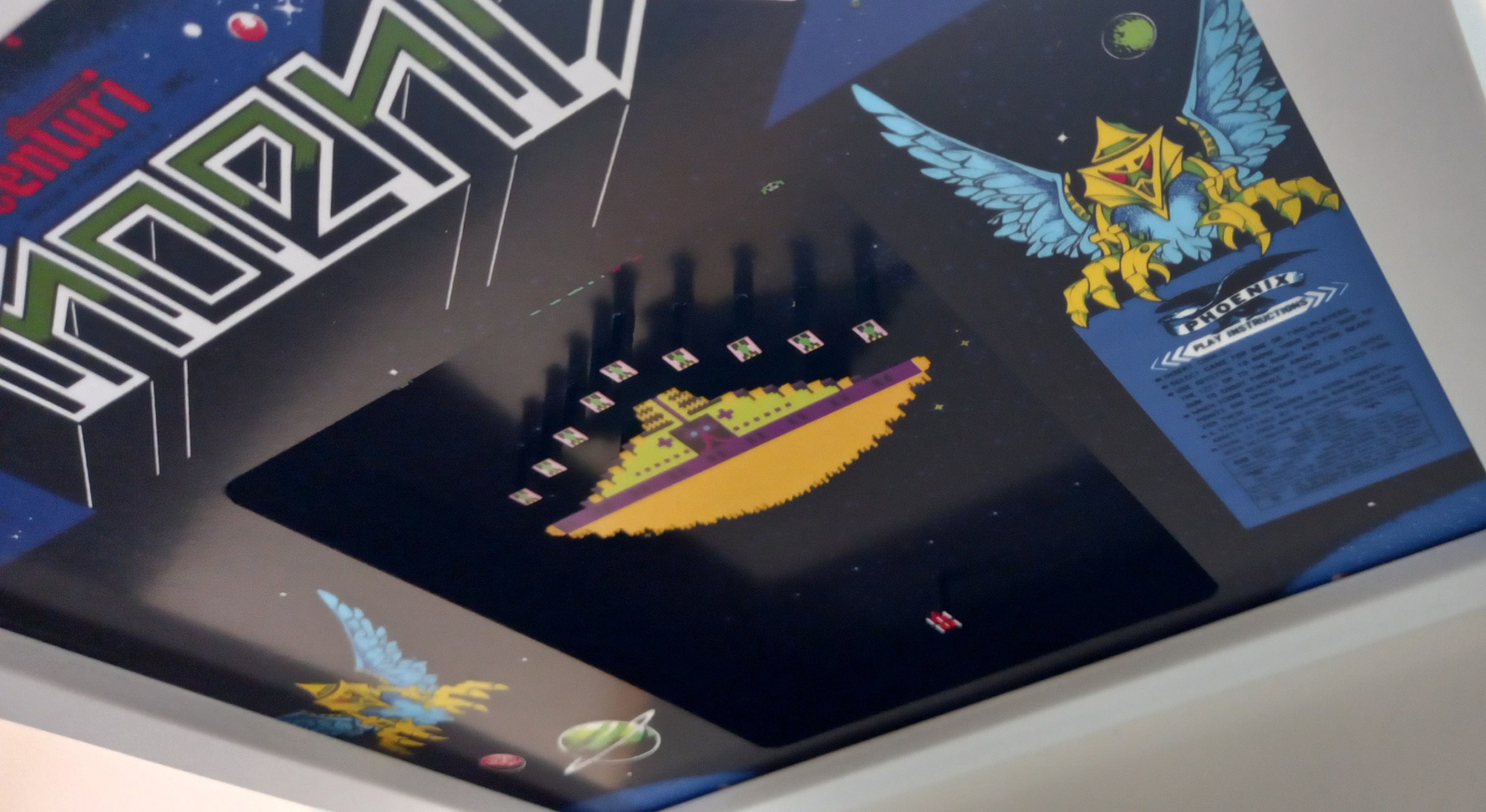 Centuri Phoenix Arcade Shadow Box Diorama - Handcrafted Retro Gaming ...