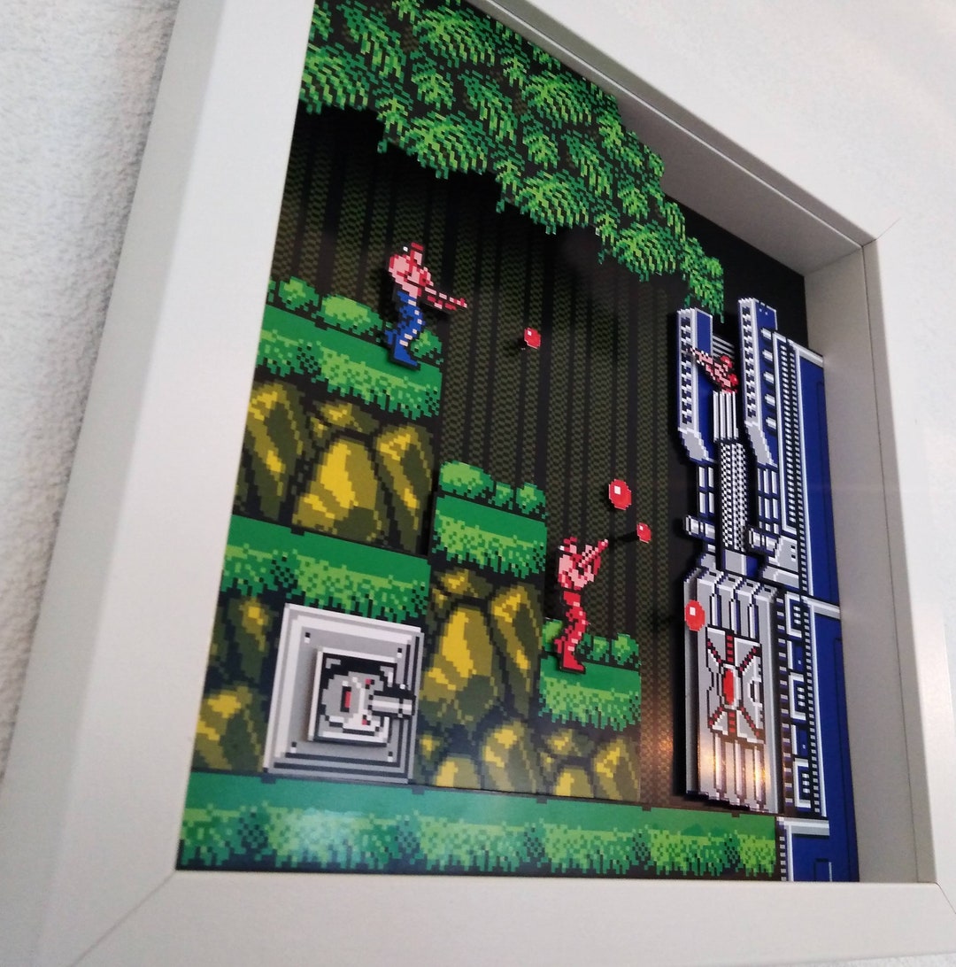 Contra / Gryzor Arcade Shadow Box Diorama - Handcrafted Retro Gaming ...