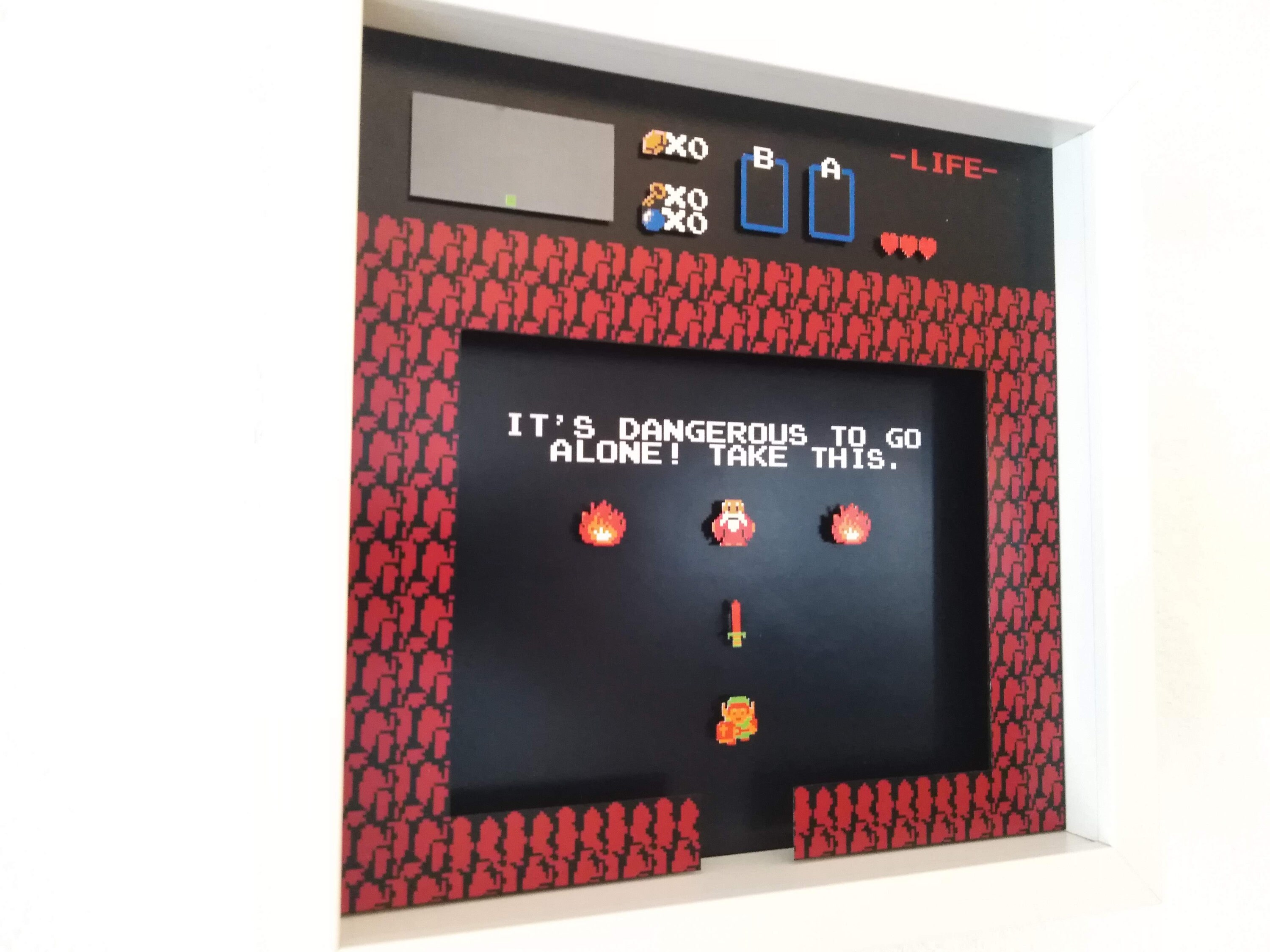 The Legend of Zelda NES Shadow Box Diorama - First Cave Scene - Retro ...