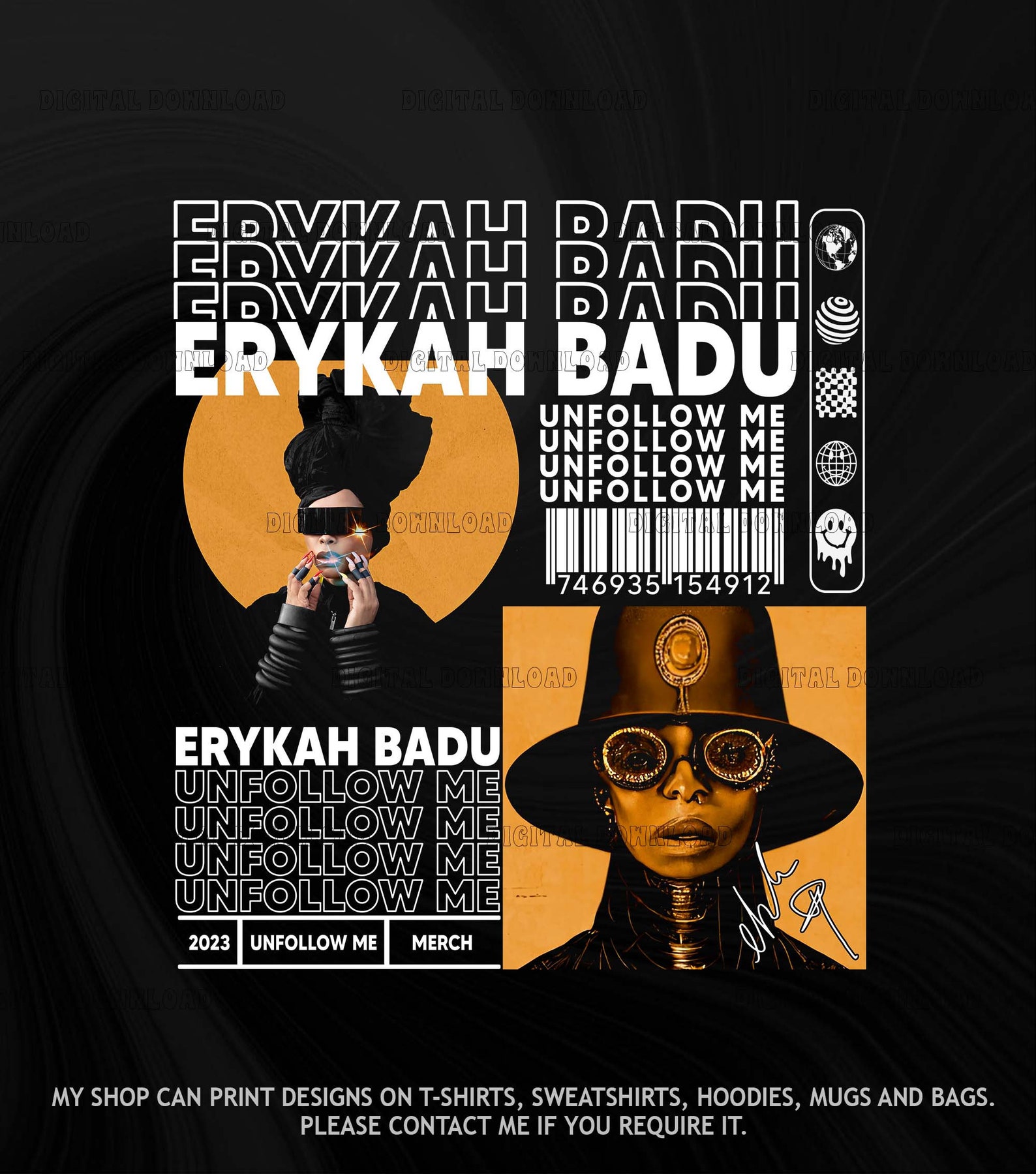 Erykah Badu Png, Erykah Badu Vintage Png, Erykah Badu T Shirt Design ...