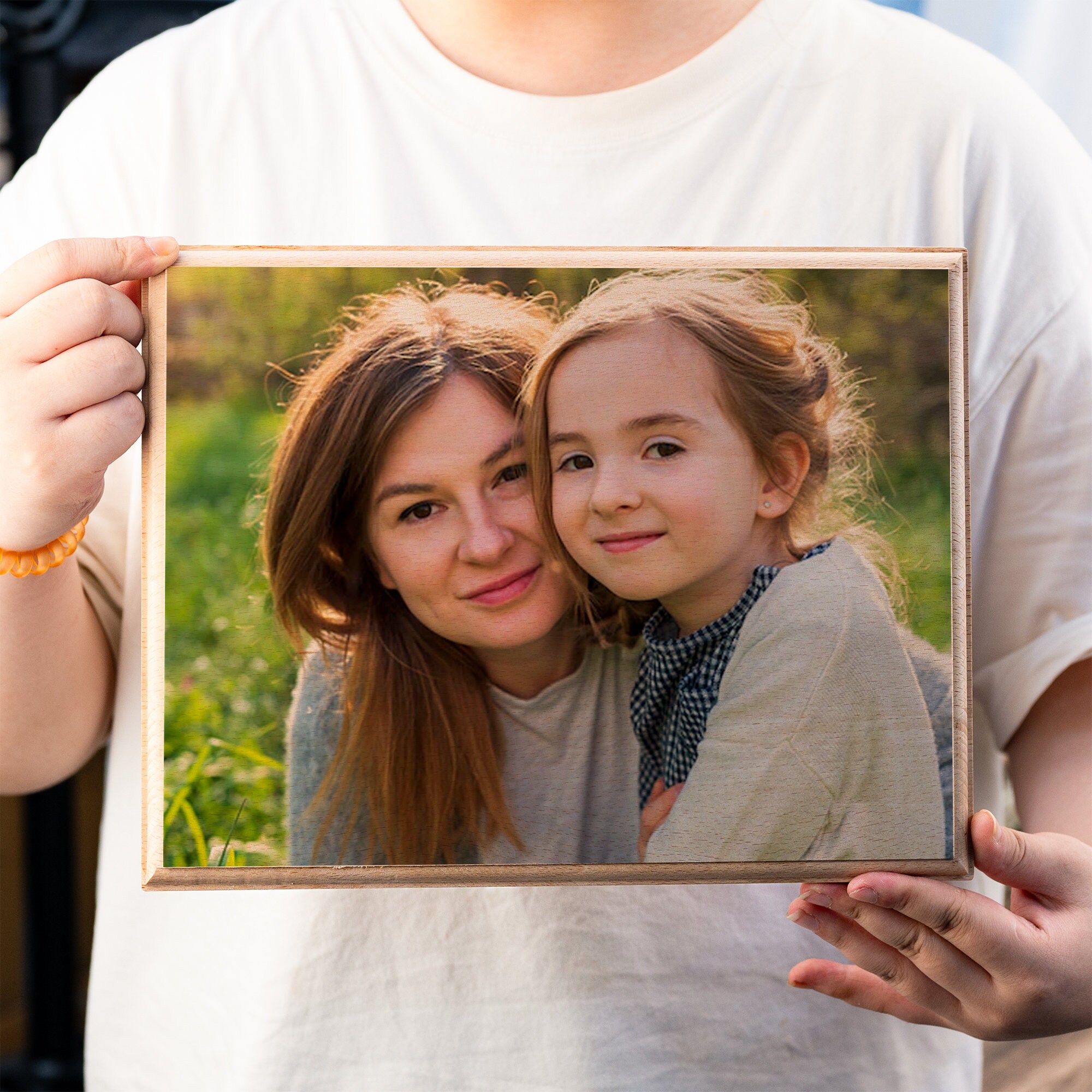 Custom Photo on Wood, Personalized Photo on Wood With Watercolor Style ...