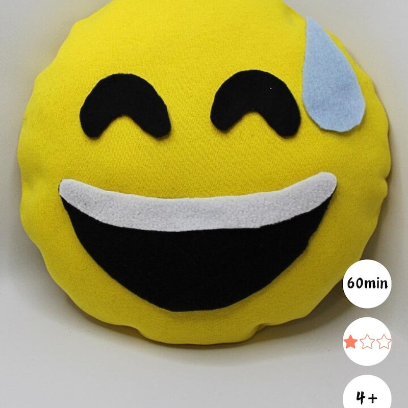 Emoji Smile Pillow - Etsy