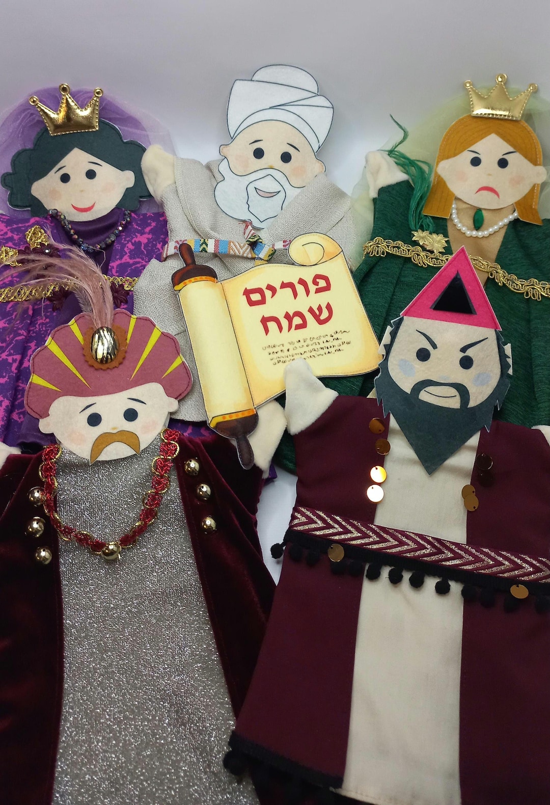 DIY Purim Puppet Theatre, Toys-symbols of Purim DIY, Purim Puppet ...