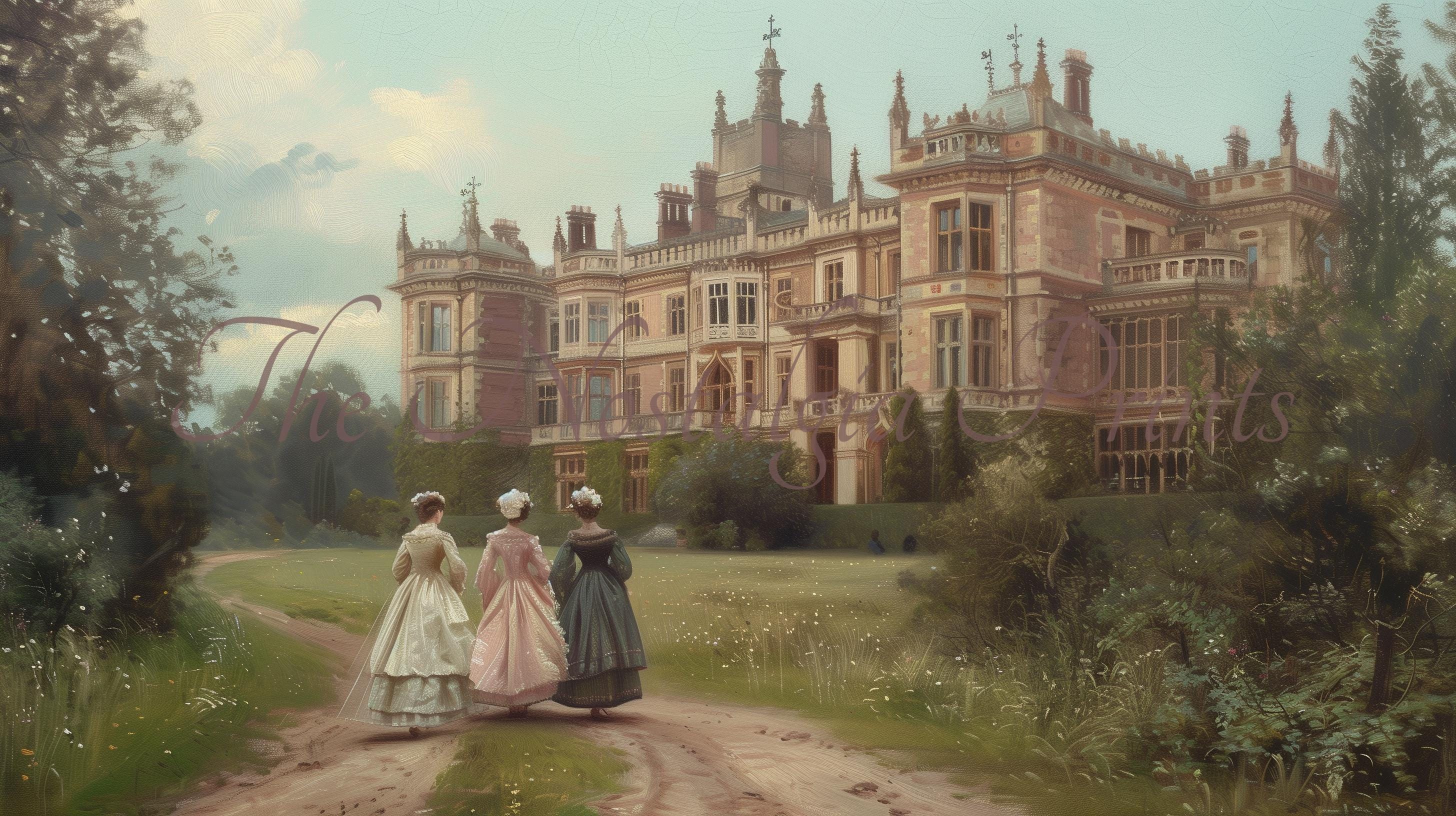 FRAME TV Visit to the English Manor Print | Digital Wall Art, Victorian ...