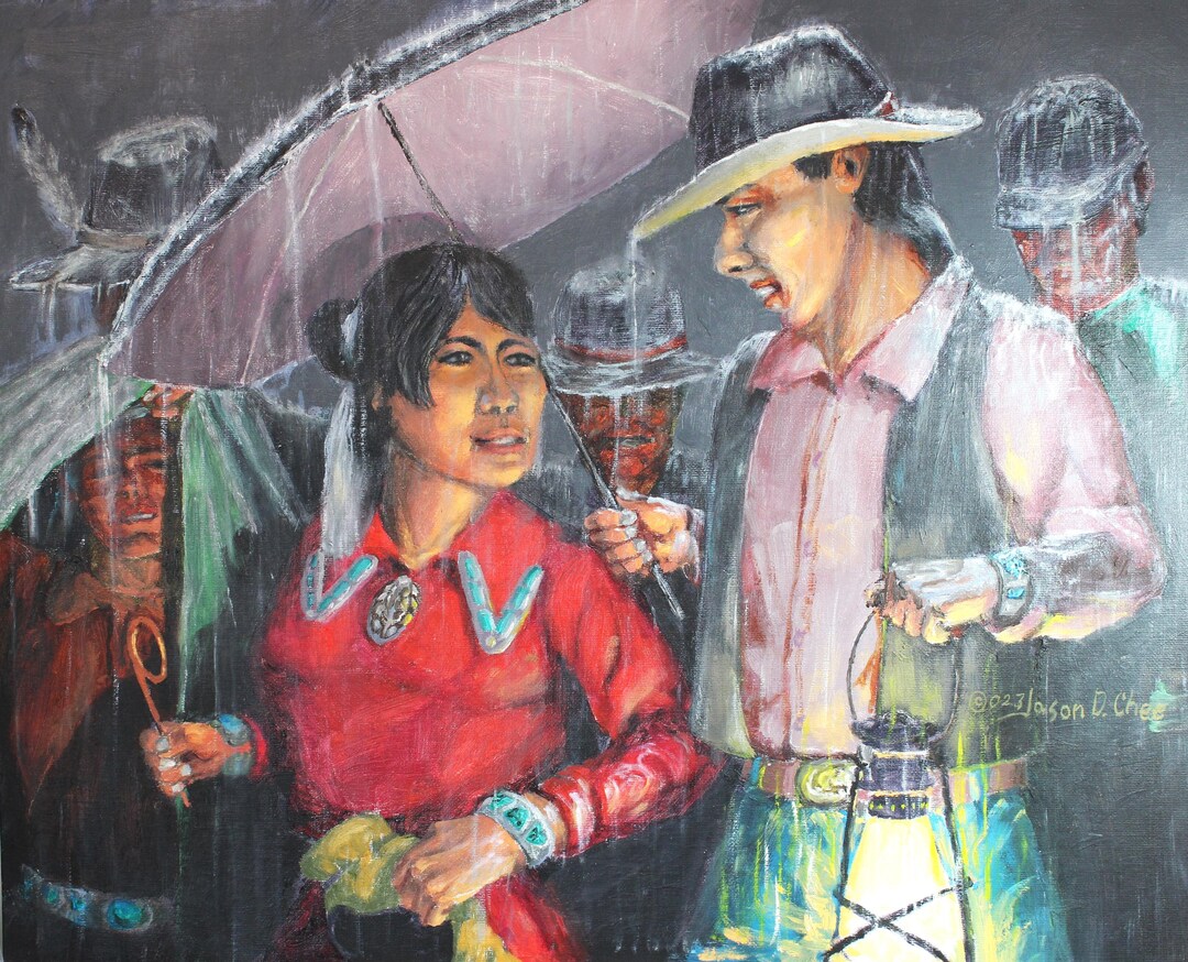 Navajos/ Squaw Dance/ Original Oil Painting/ Native American Art ...