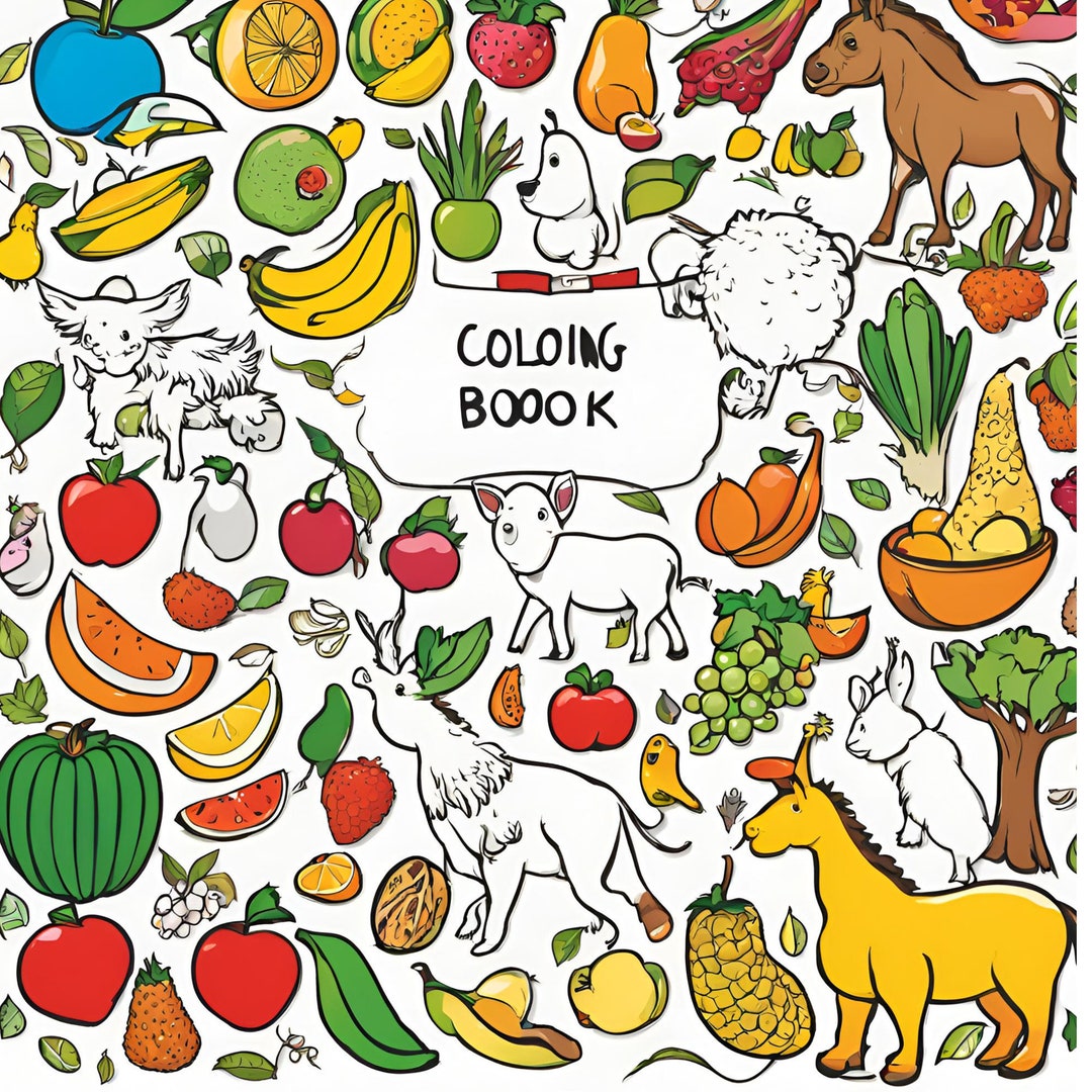 A Digital Coloring Book for Kids / Simple Coloring Page / Digital ...