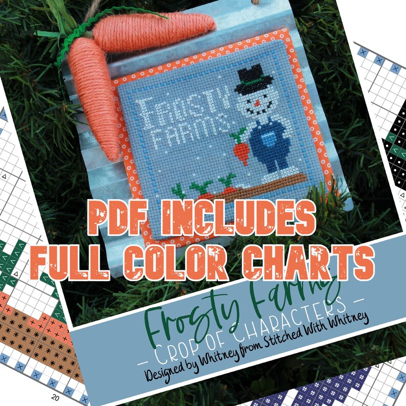 Frosty Farms - Crop of Characters - Cross Stitch PDF Pattern - Etsy