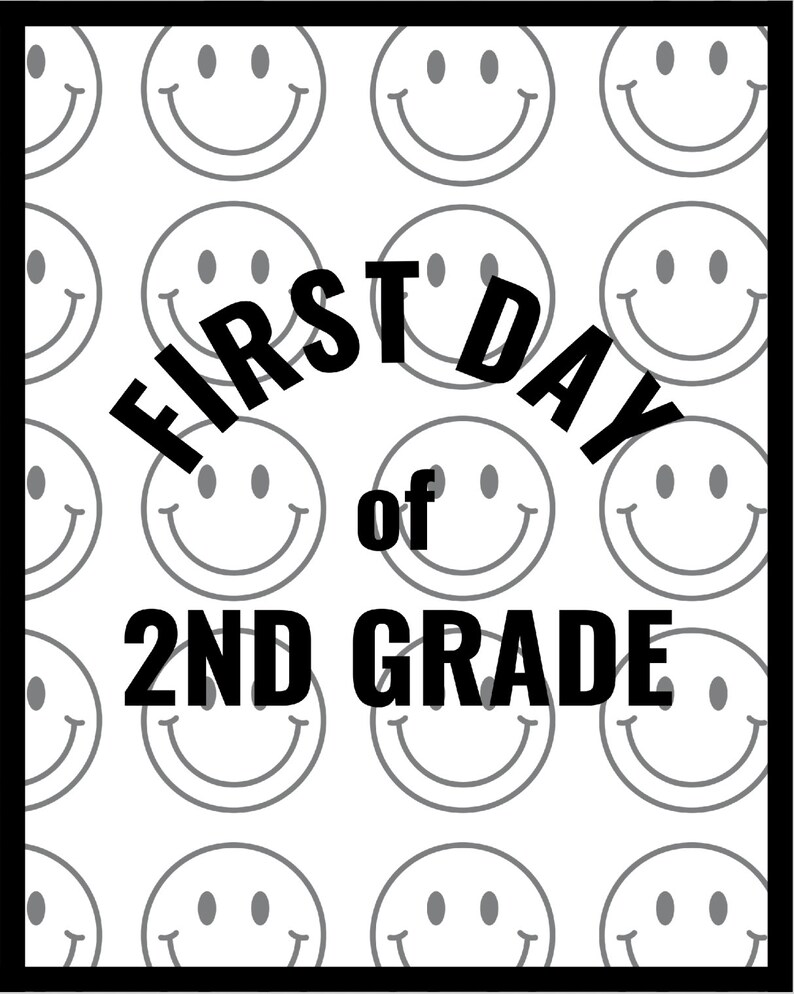 First Day of 2nd Grade Printable - Etsy