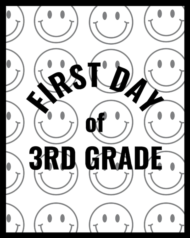 First Day of 3rd Grade Printable - Etsy