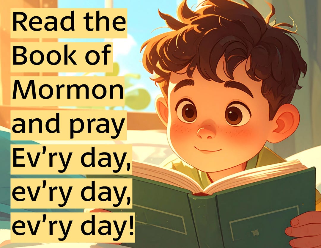 Read the Book of Mormon and Pray Primary Song Flipchart - Etsy