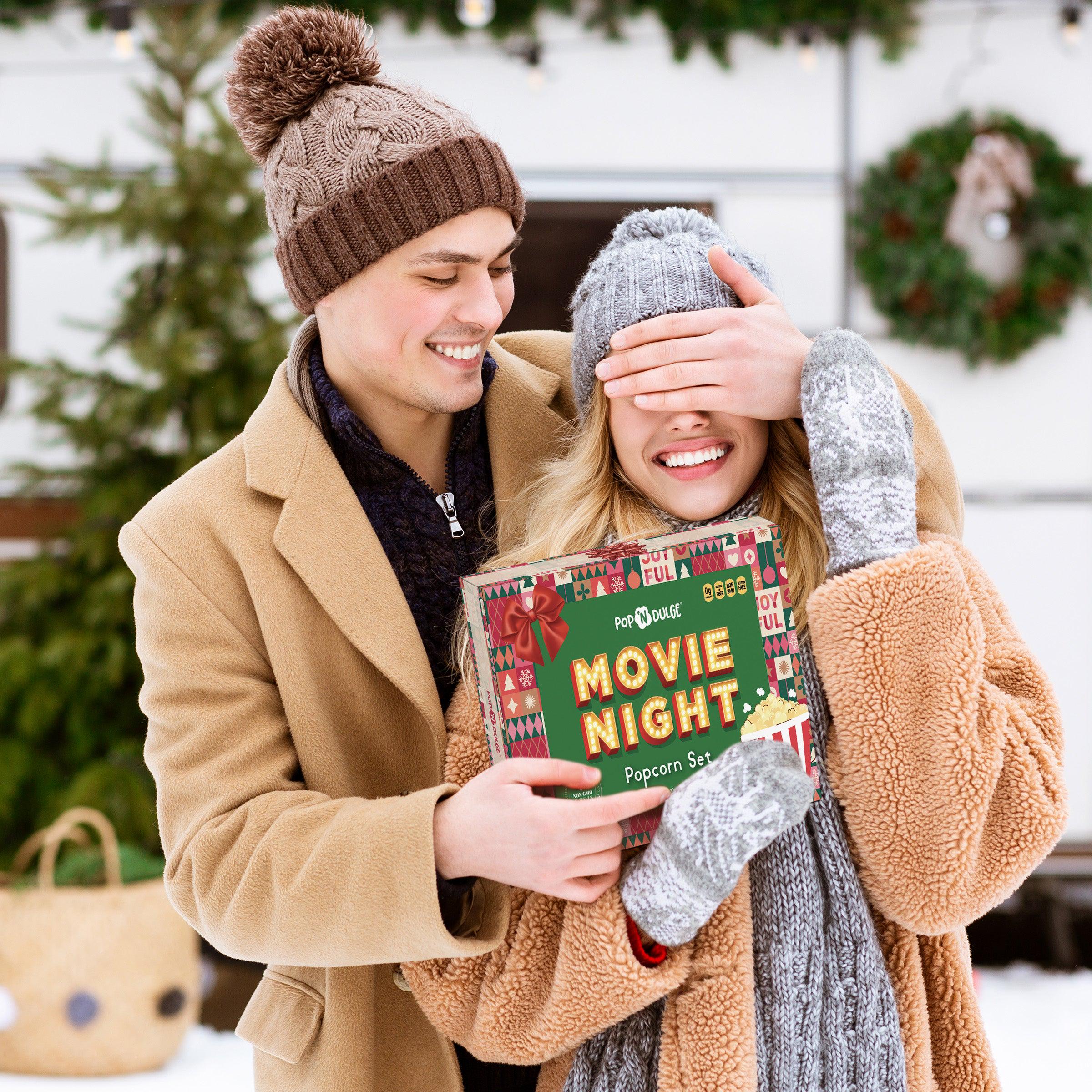Christmas Movie Night Gourmet Popcorn Gift Set - Etsy