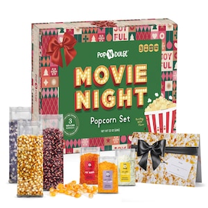 Christmas Movie Night Gourmet Popcorn Gift Set - Etsy
