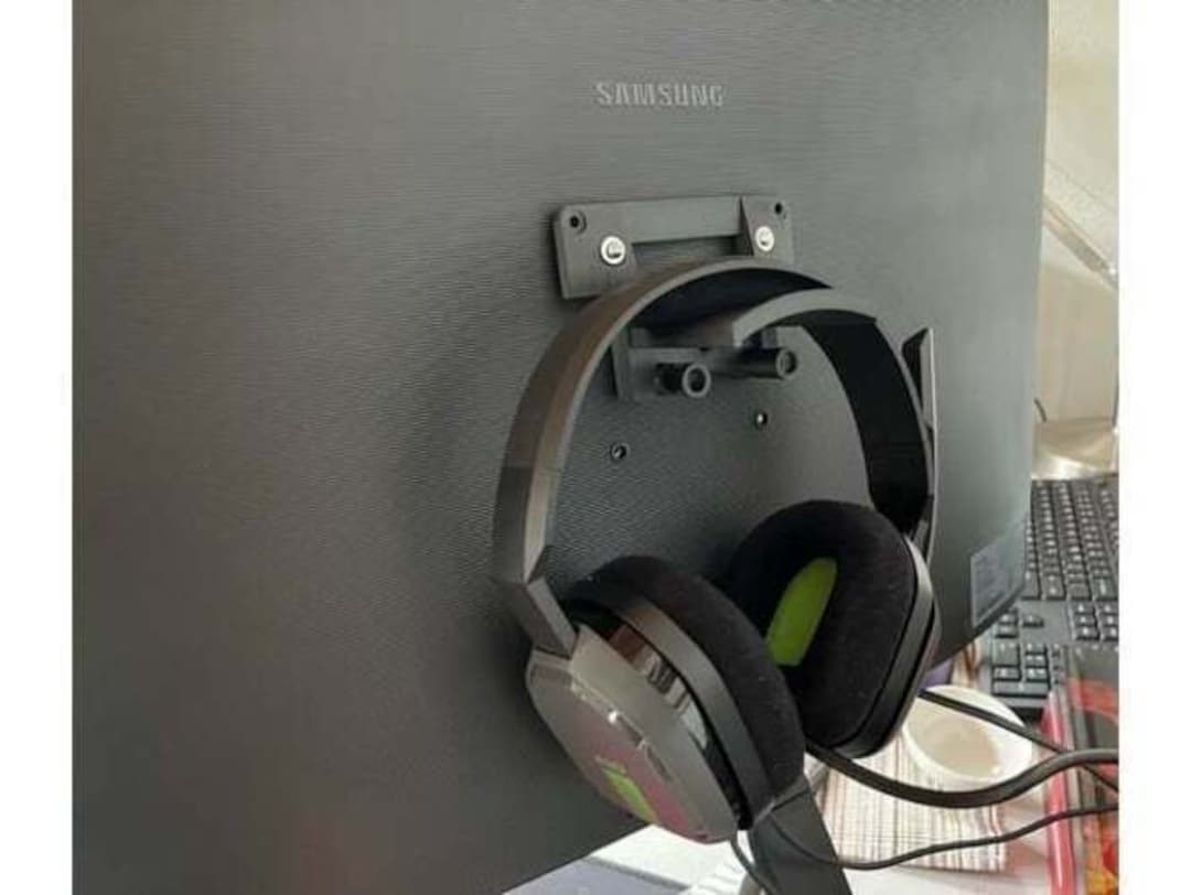 Rear/ Back of Monitor VESA 100mm / 75mm Bracket Mount for Headphones ...