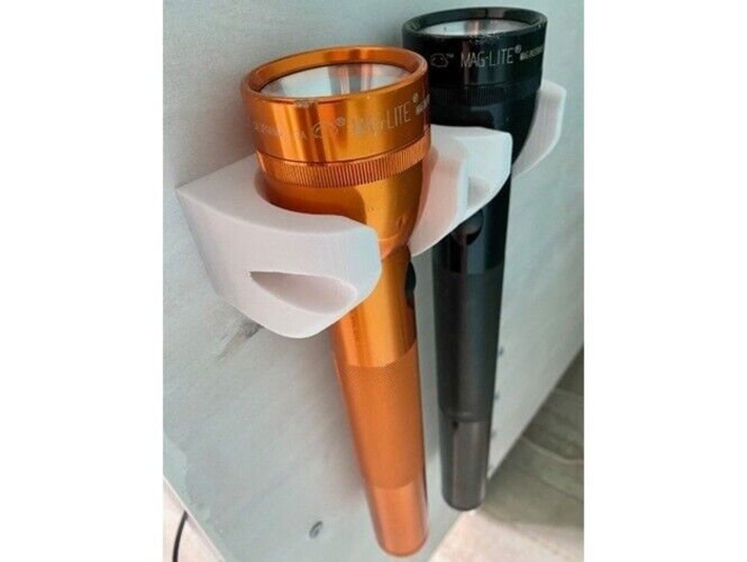 Wall Mounted Holder for Two Maglite D Cell Flashlights BLACK - Etsy