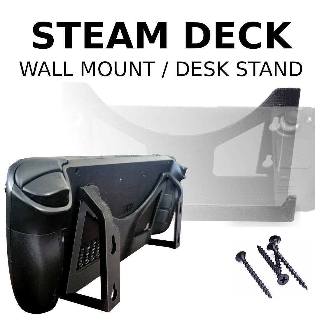 Desk Display Stand & Wall Mount Holder for Steam Deck includes Hardware ...