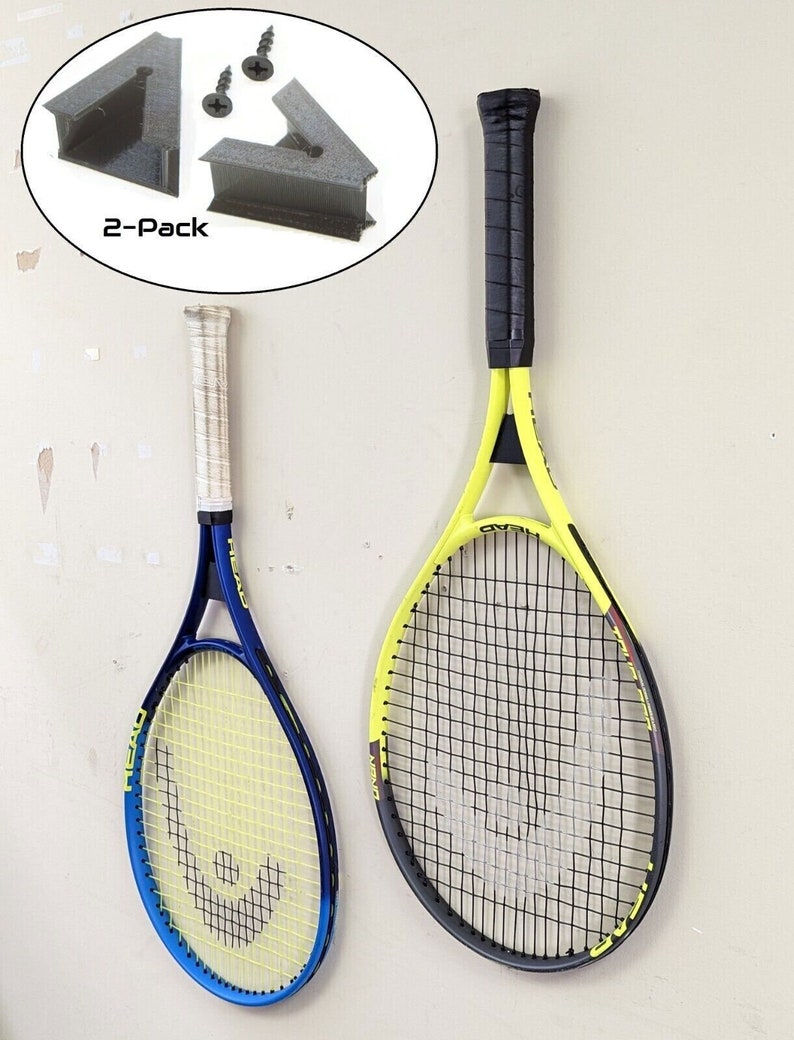 Vertical Tennis Racquet Wall Mount Holder Softball Racket Rack Display ...