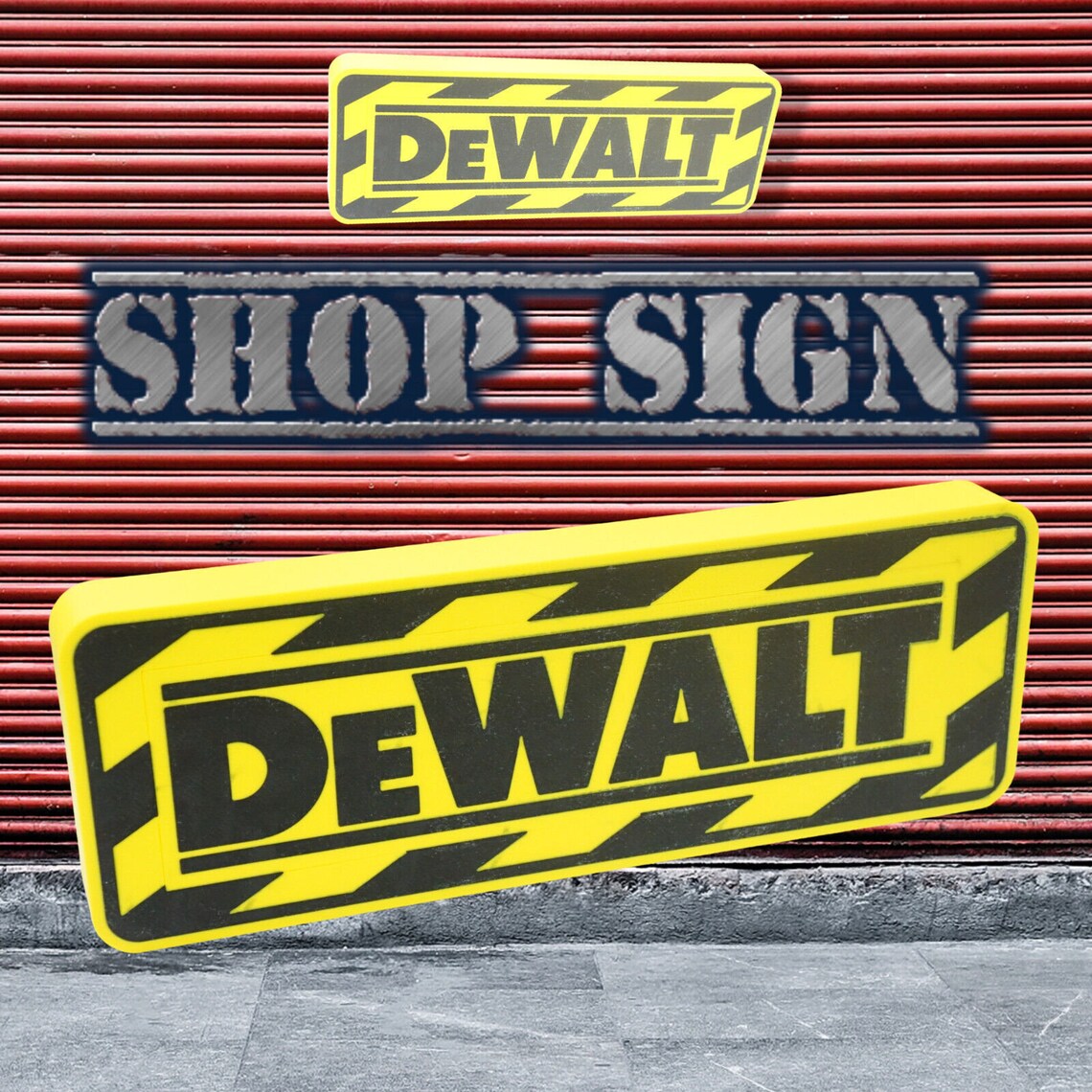 LED Shop Sign Light Box for Dewalt Logo Brand Ultimate Man Cave ...