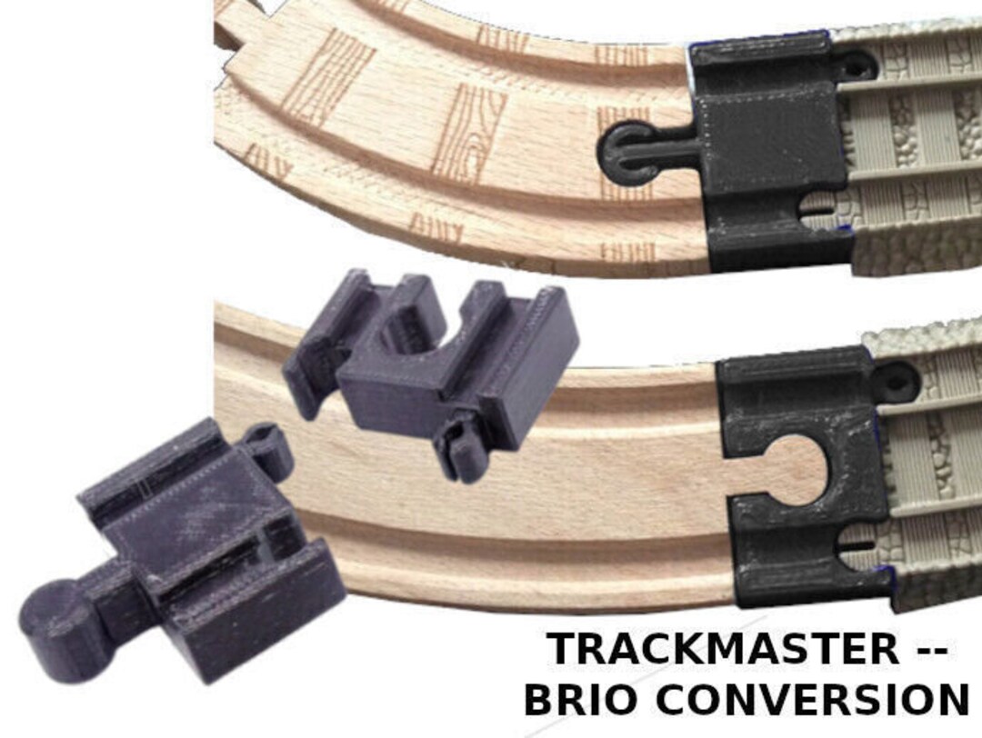 3D Adapter for Trackmaster to Wood Train Track Thomas Ikea Brio Male ...