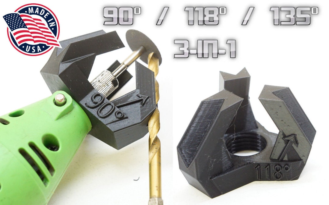 Drill Bit Sharpener Guide W/ 3 Angles for Dremel Rotary Tool M19-2 ...