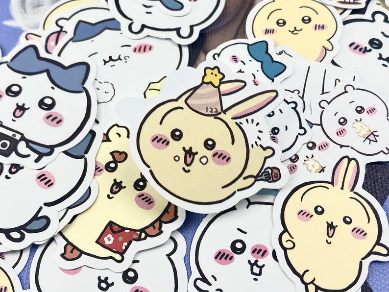 50 Chiikawa Stickers-japanese Anime Stickers-cute Cartoon Stickers ...