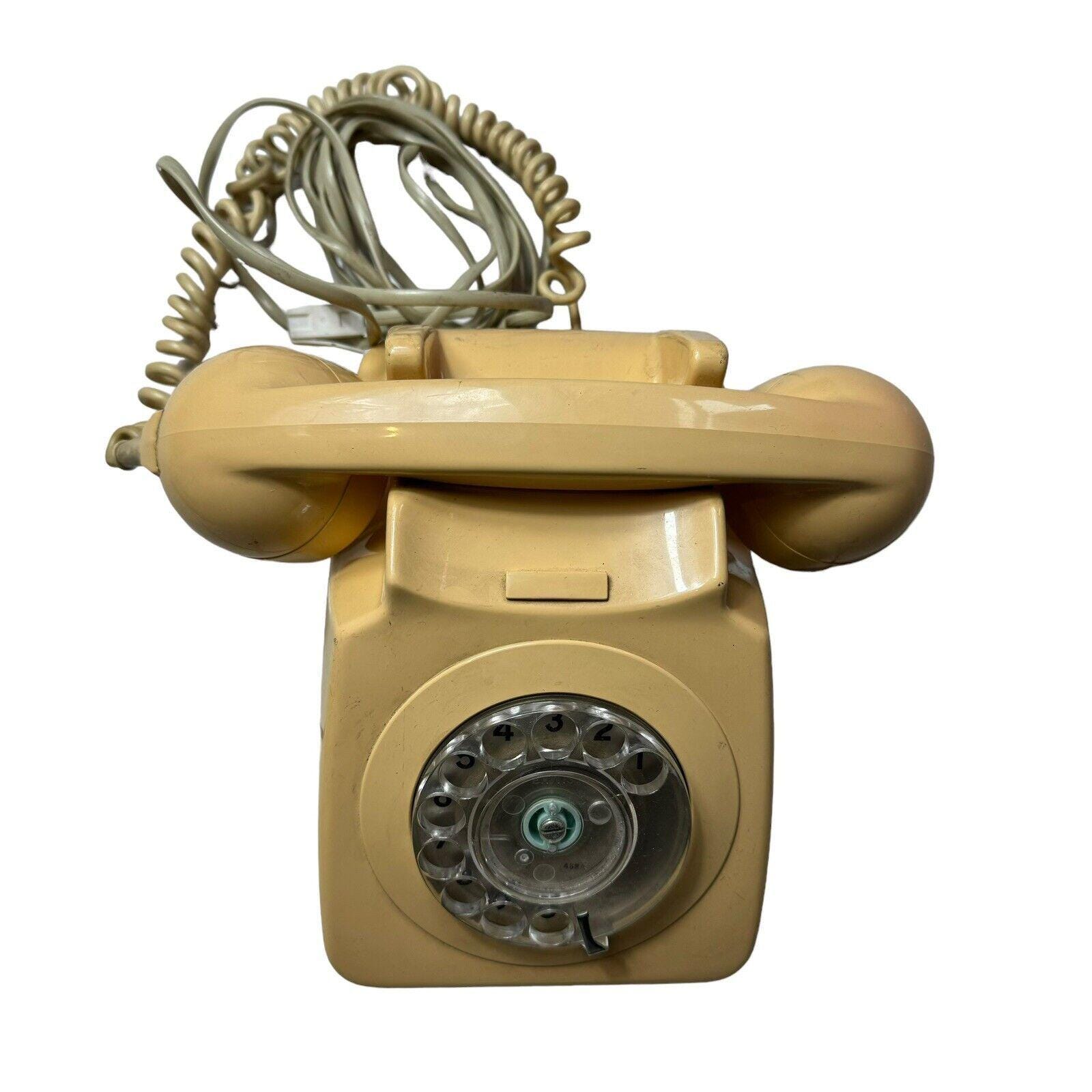 Vintage 1980s Cream Rotary Telephone BT GPO Post Office 746 Dial Fully ...