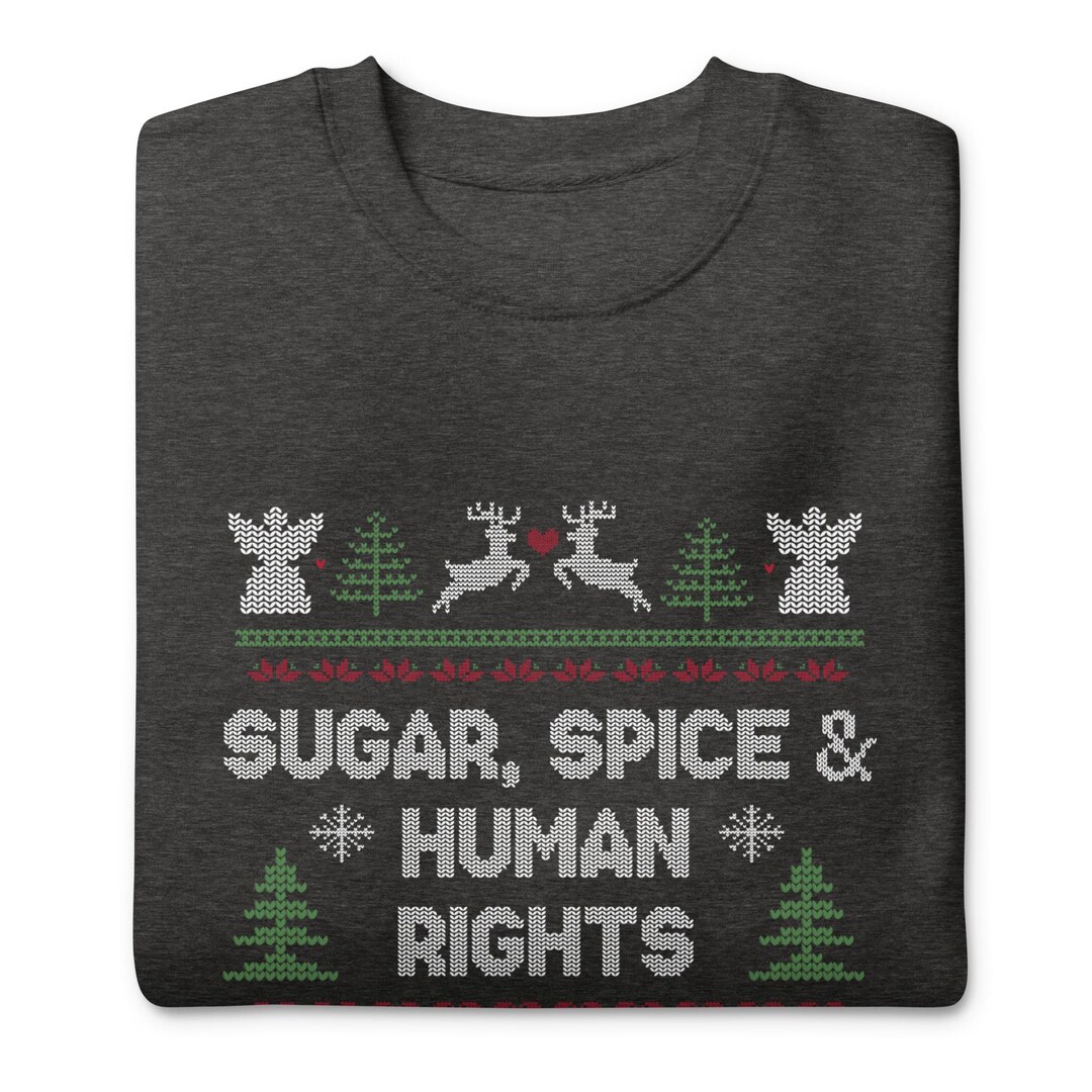 Christmas Lights & Human Rights - Christmas Support Sweater - Etsy
