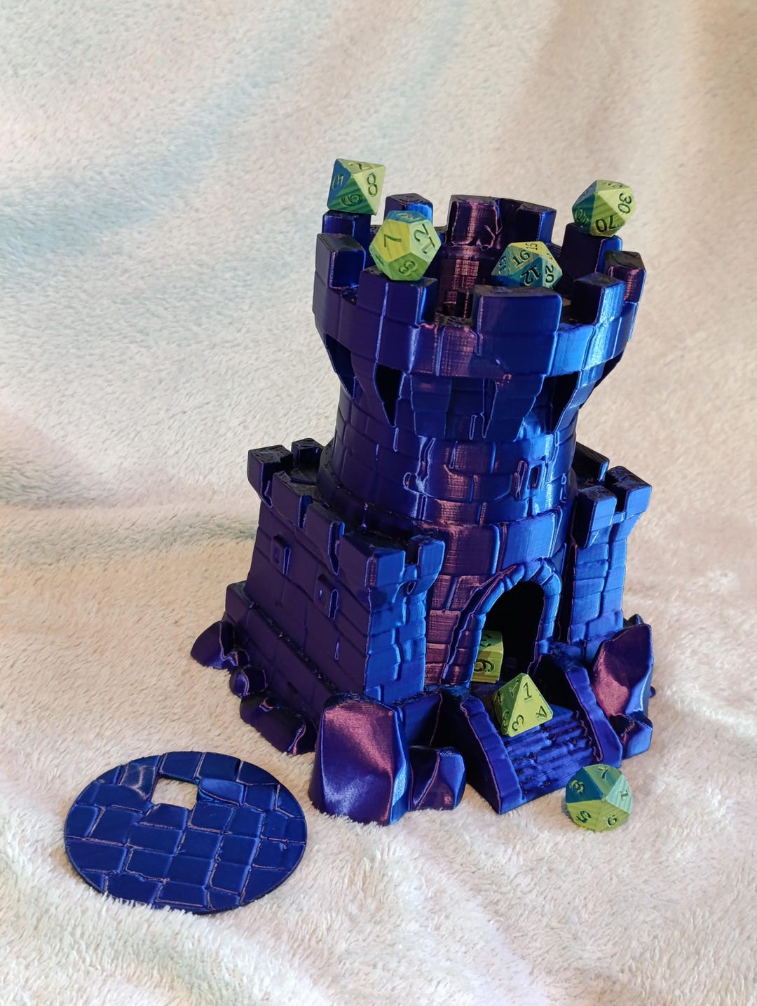 Dnd Dice Castle 3d Print With Set of 7 Printed D&D Dices - Etsy