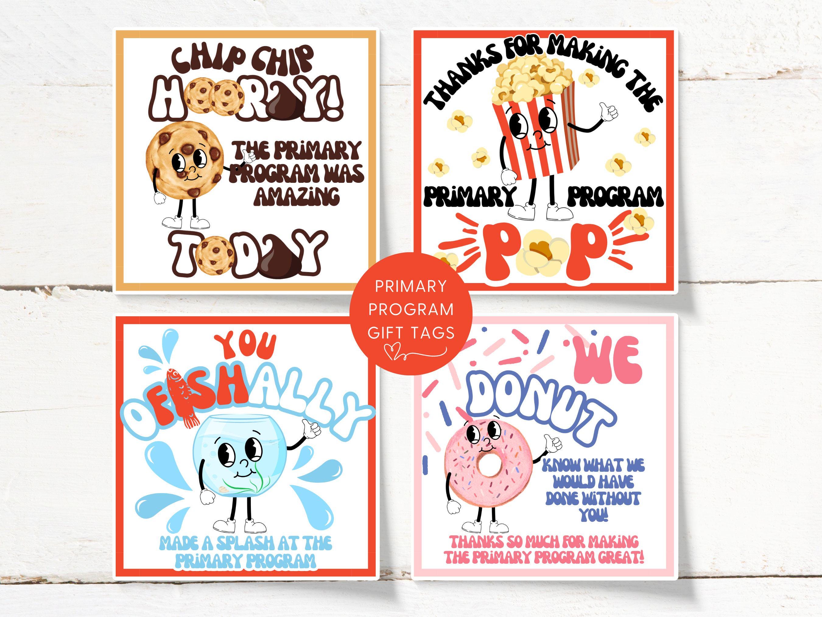 Primary Program Gift Tags, LDS Primary Thank You Tags, Printable ...