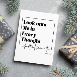 LDS Youth Theme 2025 Poster | Look Unto Me in Every Thought | D&C 6:36 ...
