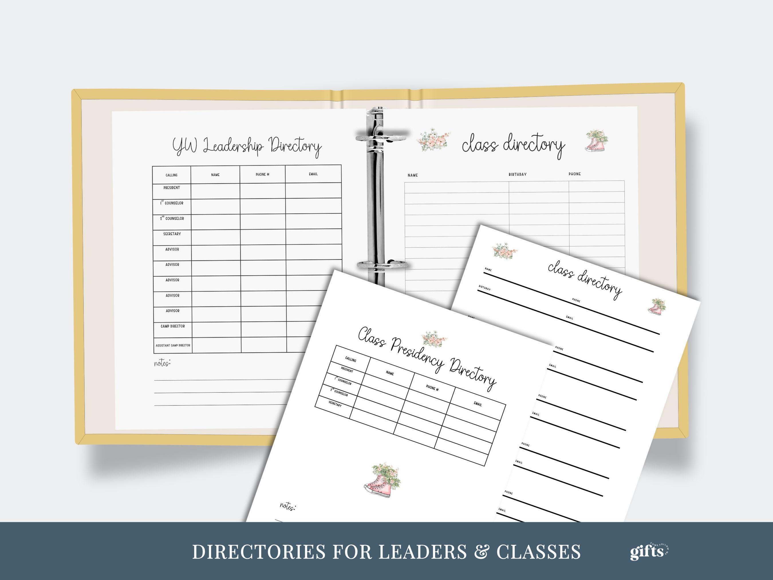 2026 Young Women Binder YW Presidency Planner, LDS YW Activity ...