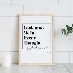 LDS Youth Theme 2025 Poster | Look Unto Me in Every Thought | D&C 6:36 ...