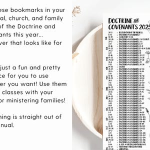 Come, Follow Me 2025 Printable Monthly Reading Schedule for Doctrine and Covenants, D&C Reading ...