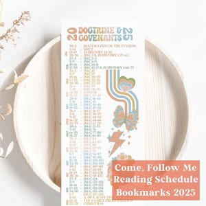 Come, Follow Me 2025 Printable Monthly Reading Schedule for Doctrine ...