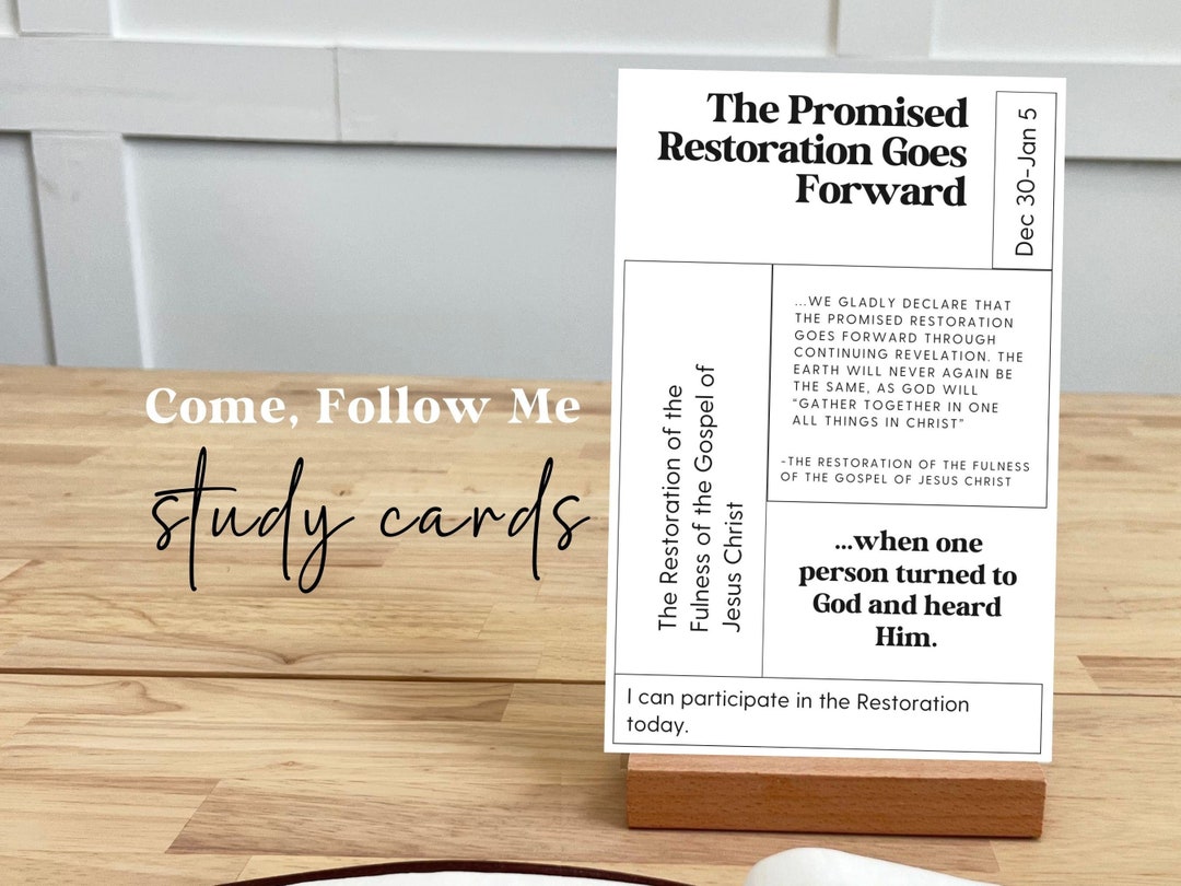 Doctrine & Covenants Cards Come Follow Me 2025 Study Guide Church of ...