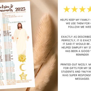 Come, Follow Me 2025 Printable Monthly Reading Schedule for Doctrine ...