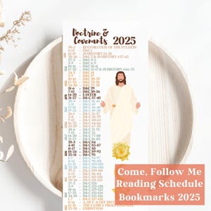 Come, Follow Me 2025 Printable Monthly Reading Schedule for Doctrine and Covenants, D&C Reading ...