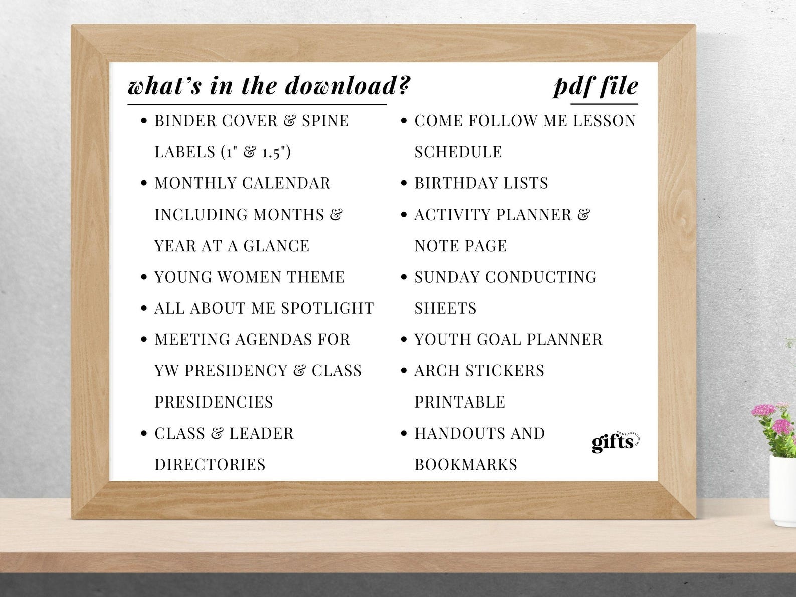 2026 Young Women Binder YW Presidency Planner, LDS YW Activity ...